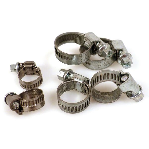 Jeu de 6 Colliers de serrage 8 à 22mm PRECISION STEEL - Feu Vert